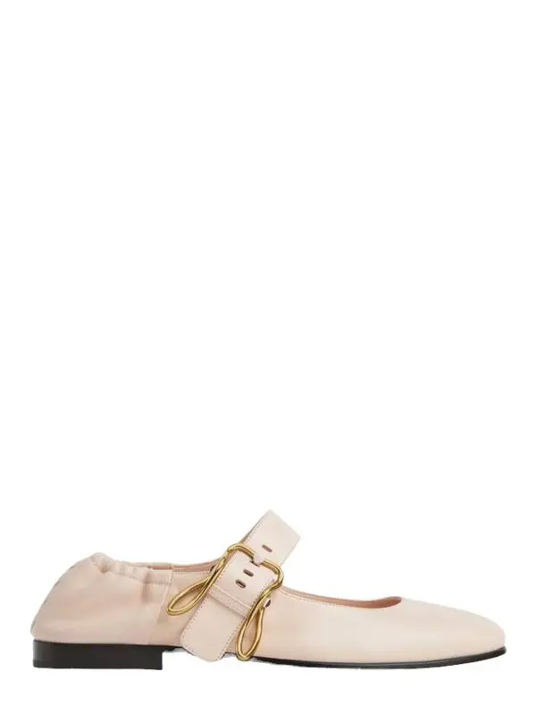 Bottega Veneta Astaire Mary Jane Ballerina Flats - New Cameo