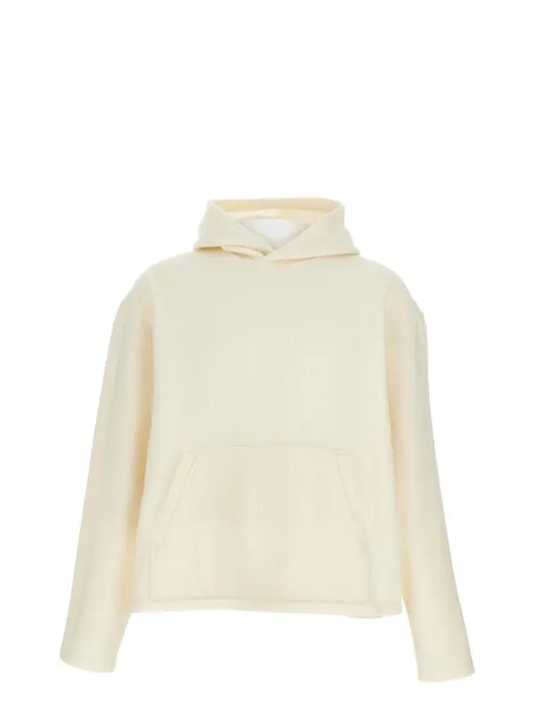 RIER Wool Hooded Sweatshirt - White