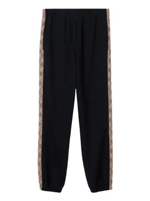 Burberry Check-band Tack Trousers - Navy