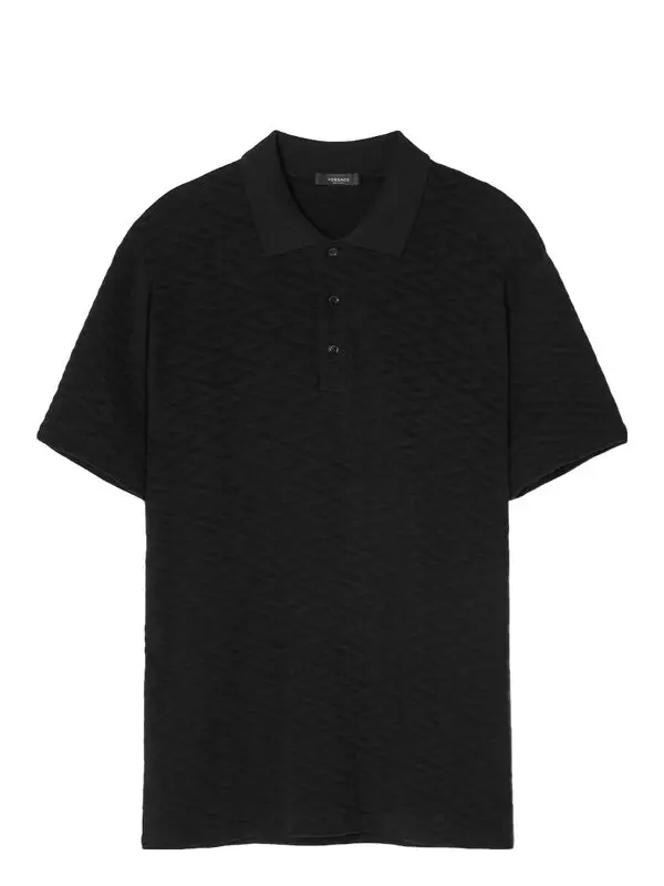 Versace La Greca Polo Shirt - Black