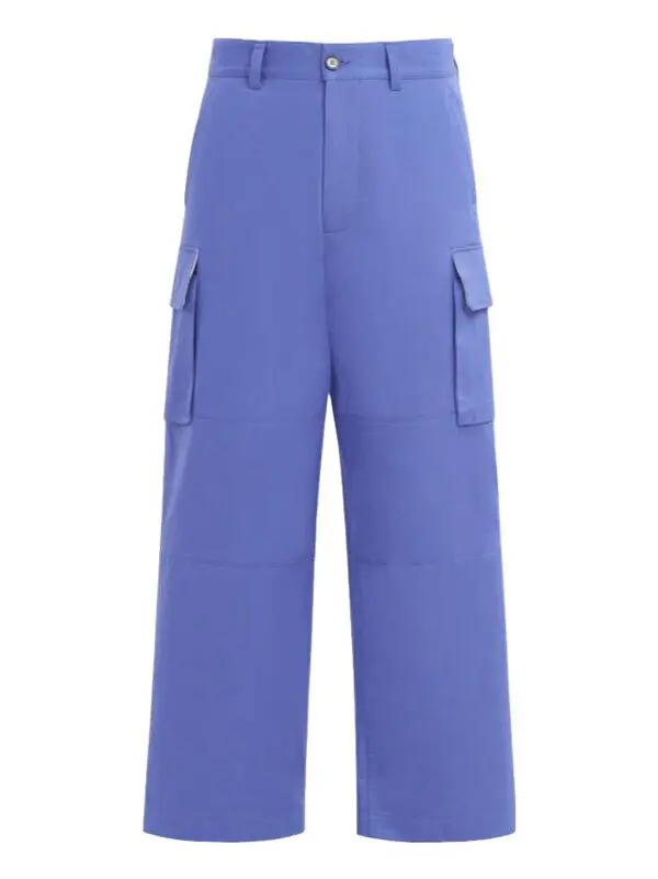 Marni Gabardine Cargo Trousers - Blue Lavender