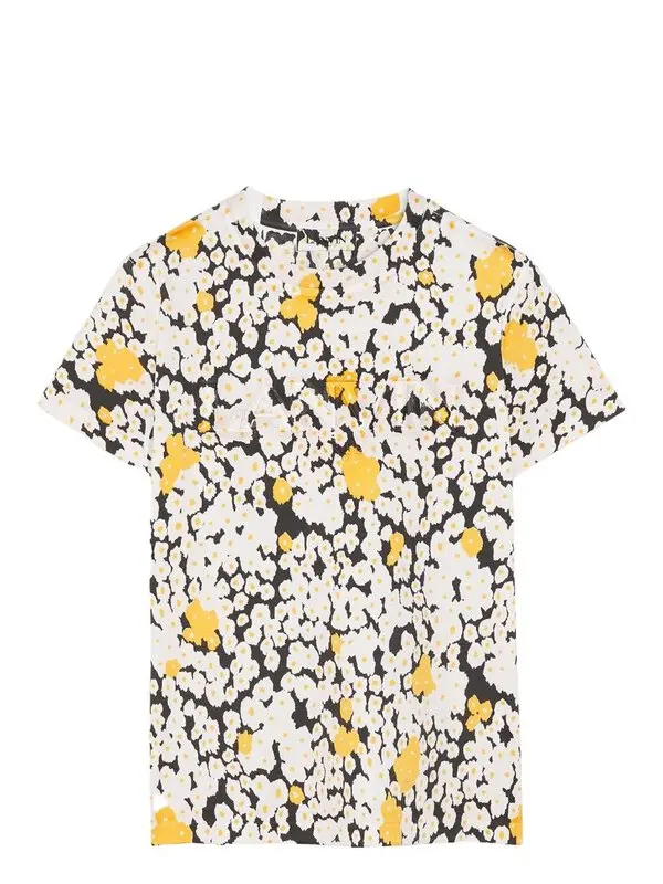 LANVIN Daisy Printed Crewneck T-shirt - White