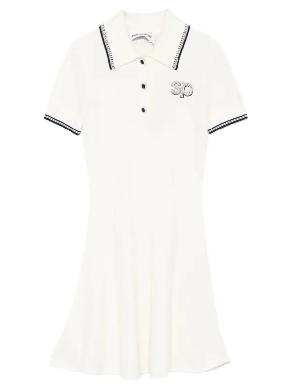 SELF-PORTRAIT Knit Sp Mini Dress - Cream