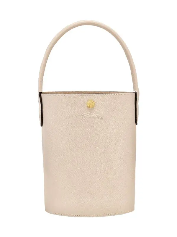 Longchamp Embossed Small Bucket Bag - Nude