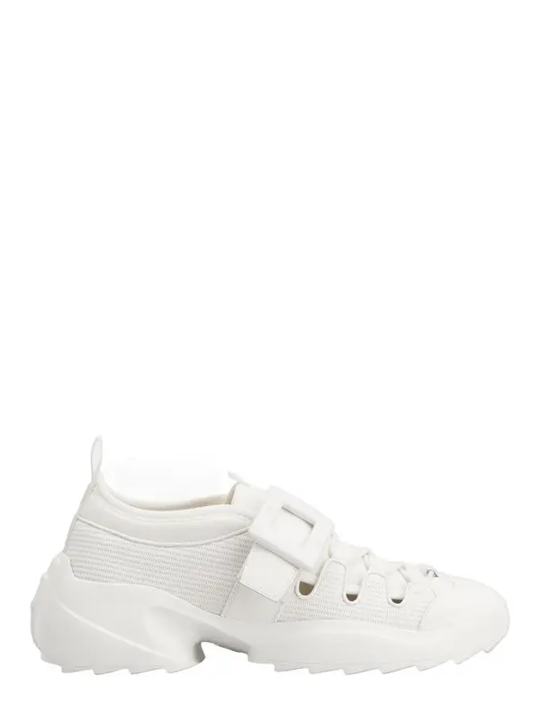 ROGER VIVIER On The Run Trekky Sneakers In Fabric And Leather - White