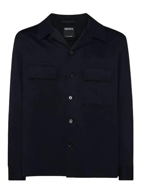 Zegna Single Breasted Jacket - Drak Blue