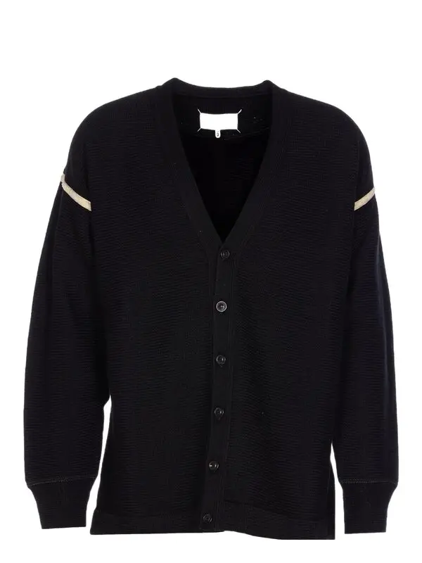 MAISON MARGIELA V-neck Buttoned Cardigan - Black