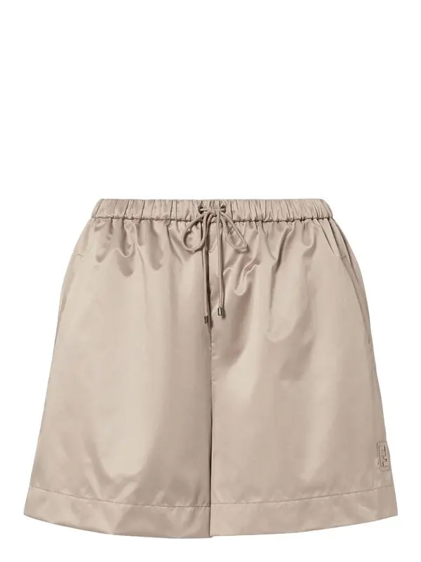 Fendi Technical Silk Shorts - Brown