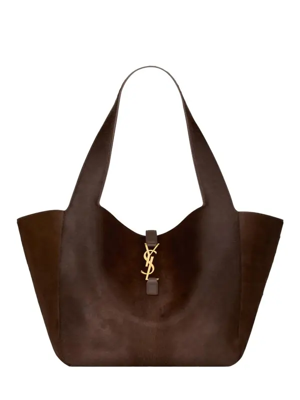 Saint Laurent Le 5 À 7 Bea Tote Bag In Pony Hair Leather - Brown