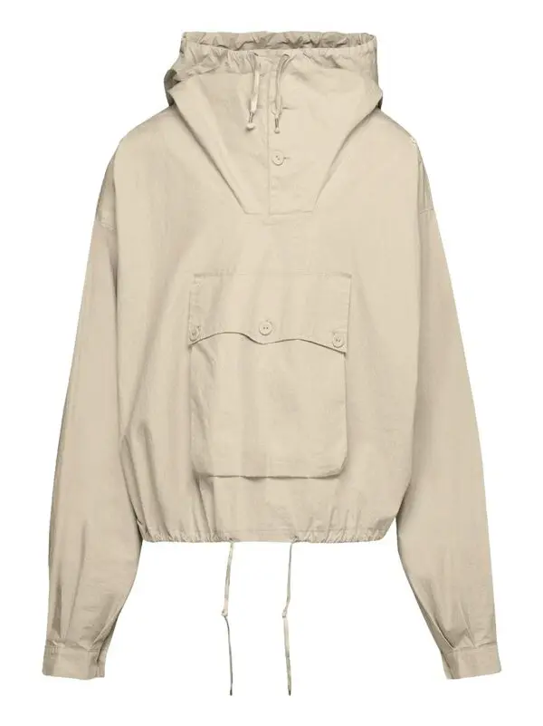 MAISON MARGIELA Drawstring Hooded Performance Jacket - Nude