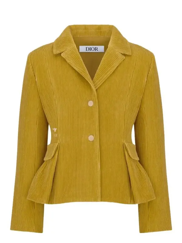 Dior Embroidered Long Sleeve Jacket - Ochre