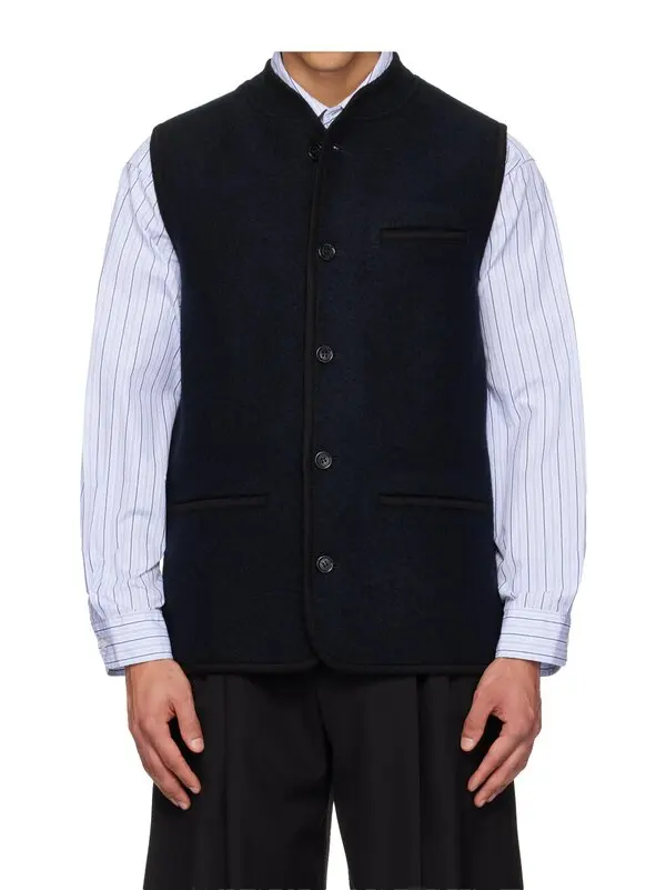 RIER Walker Wool Vest - Navy Blue