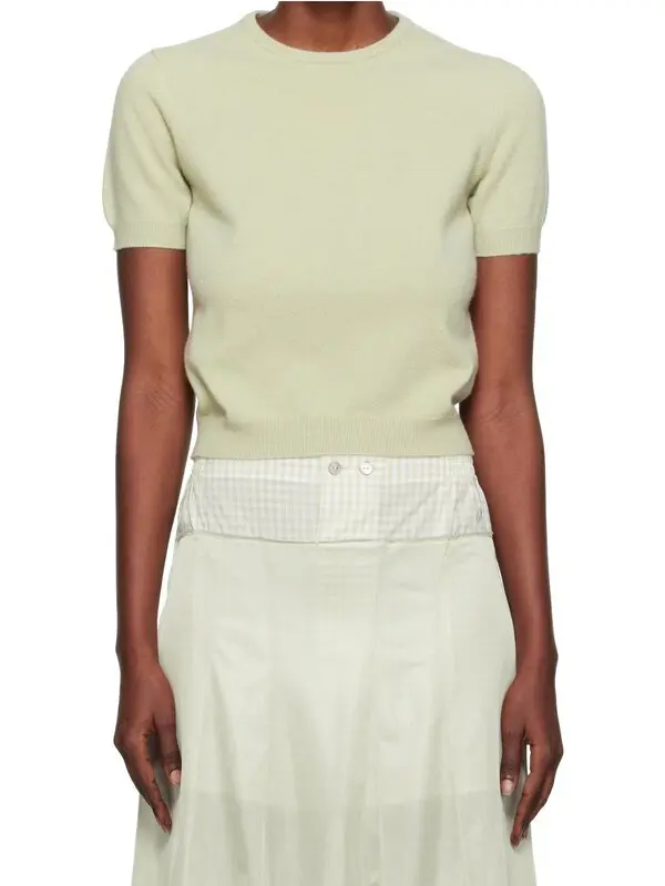 MAISON MARGIELA Rib-knit Crewneck T-shirt - Green