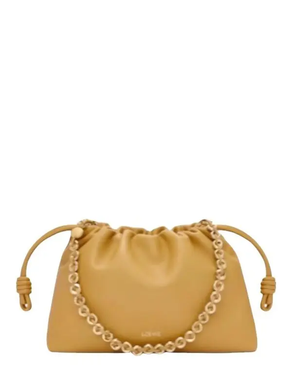 Loewe Flamenco Knotted Drawstring Bag - Brown