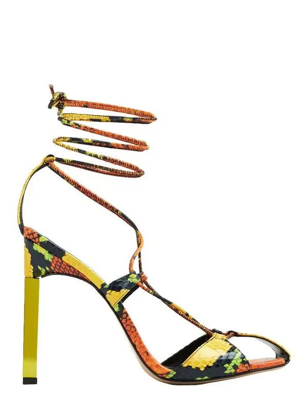 Attico The Adele Lace-up Sandals - Multicolor
