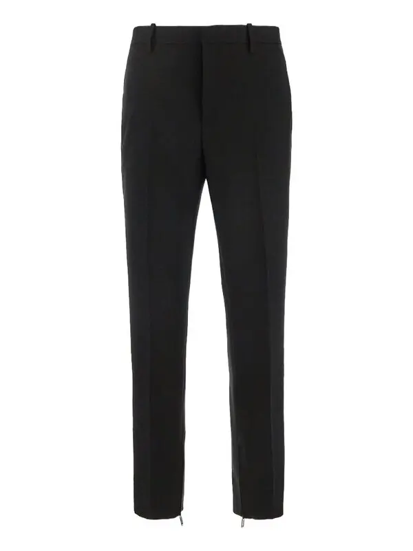 Off-White Paperclip Detailed Straight Leg Pants - Black