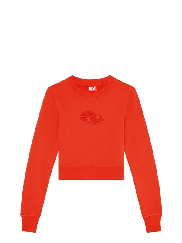 DIESEL® F-slimmy-od Cropped Sweatshirt - Red