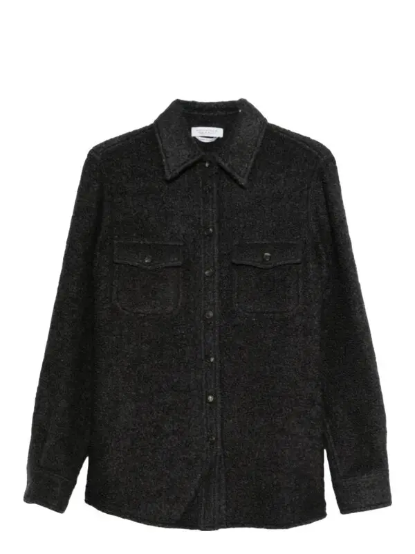 Gabriela Hearst Long Sleeve Textured Shirt Jacket - Black