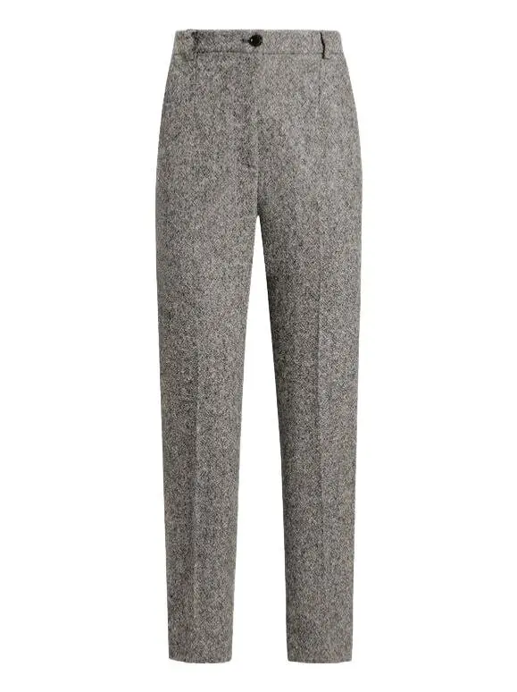 Dolce & Gabbana Tweed Mélange Tailored Trousers - Gray