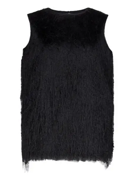 Loulou De Saison Yasmin Textured Sleeveless Top - Black