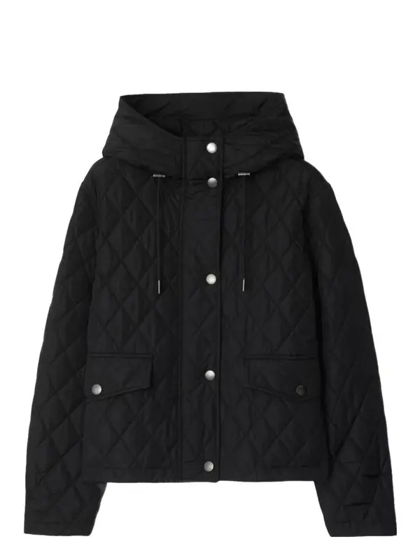 Burberry Quilted Hooded Jacket - Black