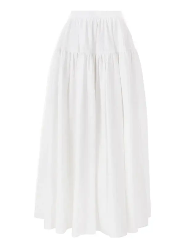 Chloé Gathered Flared Midi Skirt - No