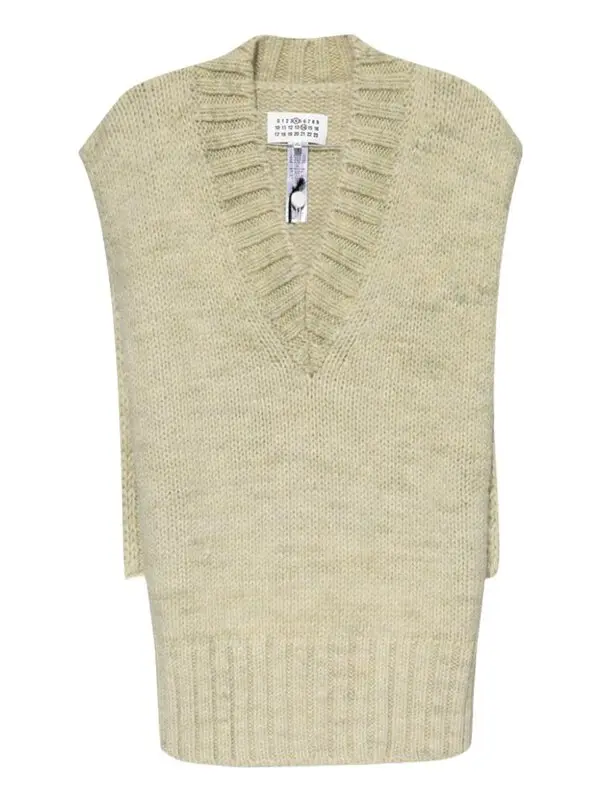 MAISON MARGIELA V-neck Knitted Vest - No