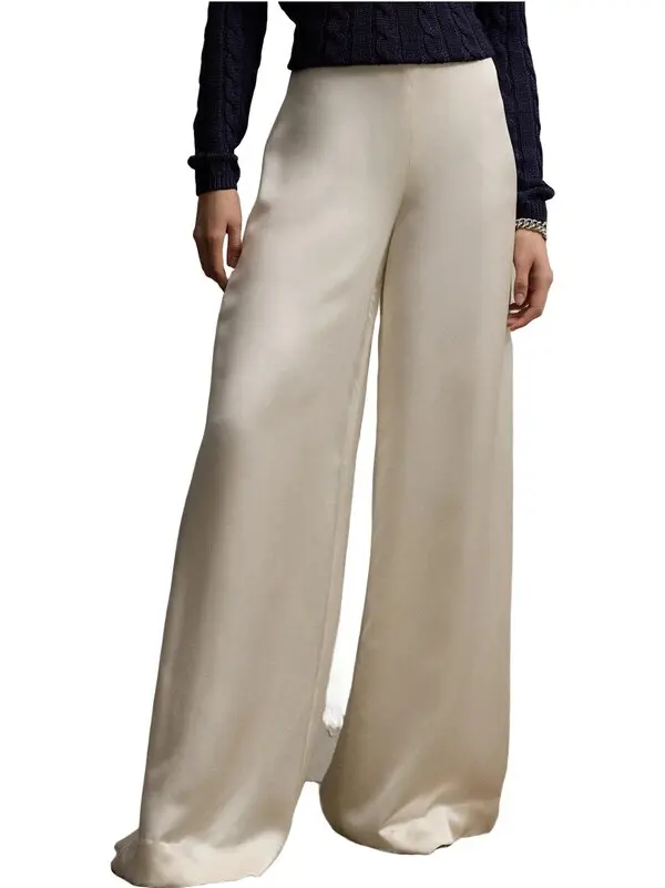 Ralph Lauren Satin Wide Leg Trousers - No