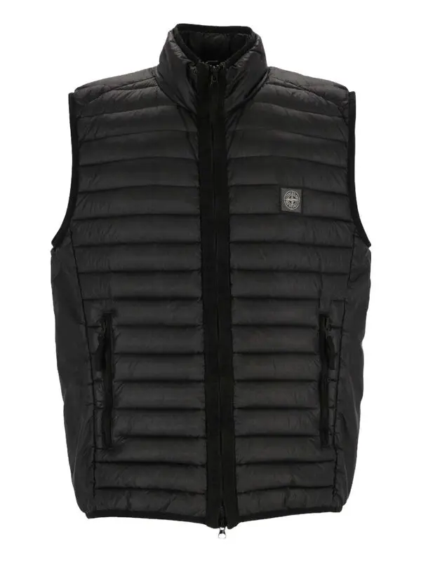Stone Island Compass-patch Quilted Gilet - Black
