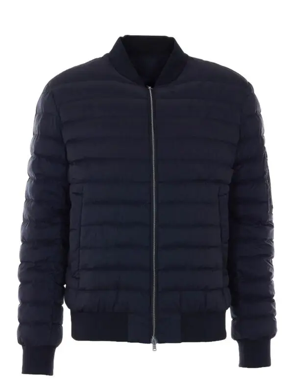 Herno Zip-up Quilted Bomber Jacket - Black