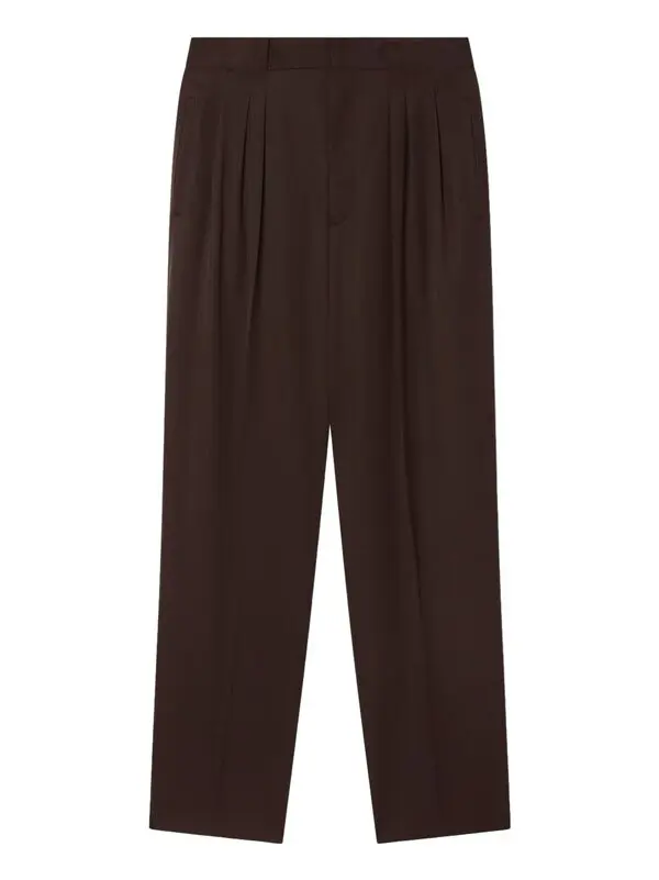 Casablanca Pleated Tailored Trousers - Brown