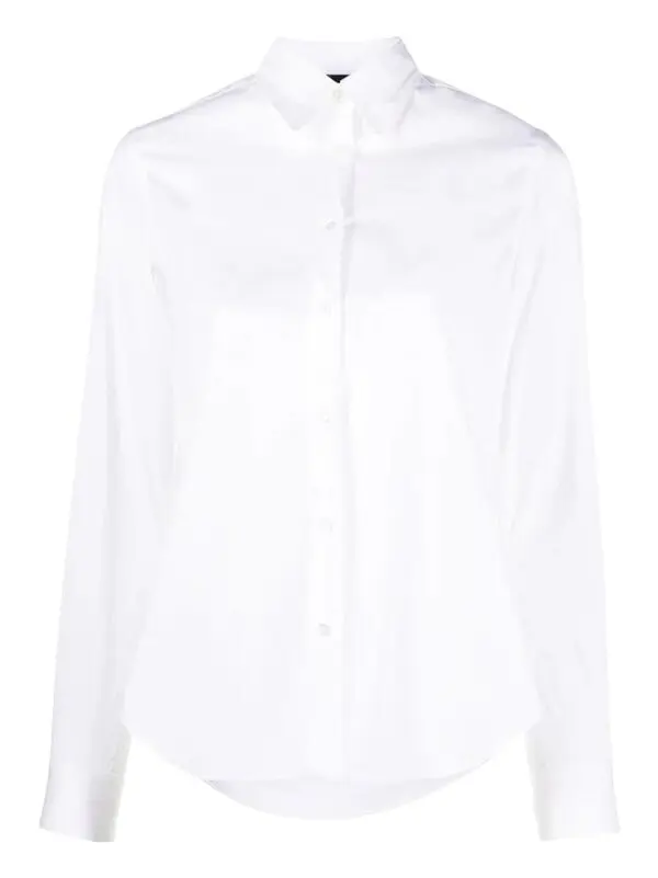 Aspesi Pointed Collar Long-sleeved Shirt - White