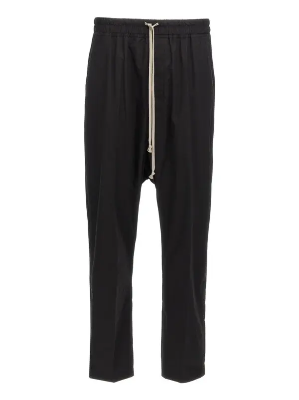 Rick Owens Drawstring Full Length Trousers - Black