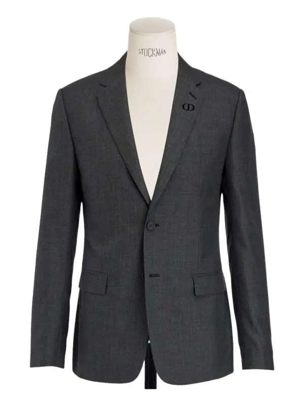 Dior Long-sleeved Suit Jacket With Notched Lapel - Black