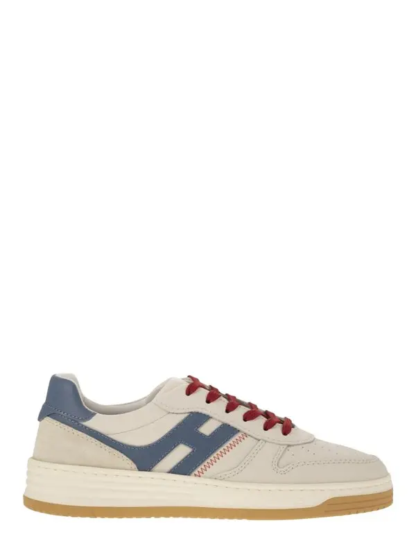 Hogan H630 Low-top Sneakers With H-marked Side - Nude