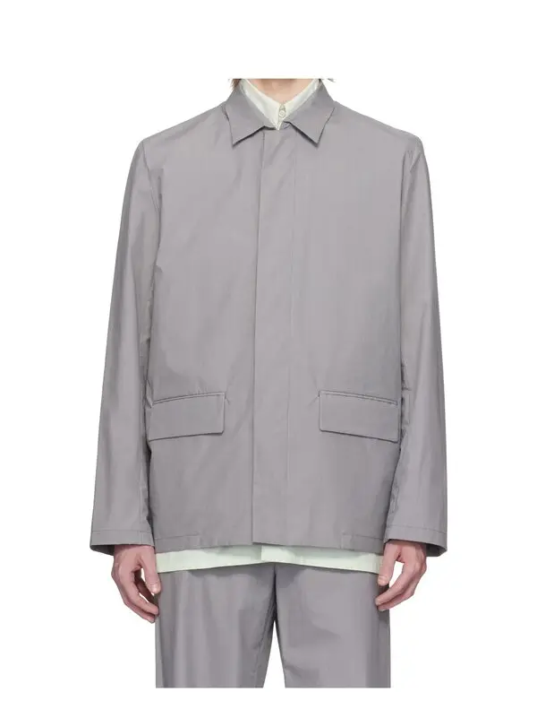 RIER Long-sleeved Collared Casual Jacket - Gray