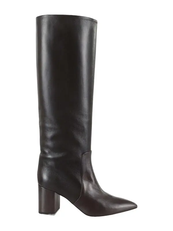 Paris Texas High-heeled Pointed Toe Boots - Black