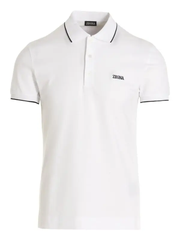 Zegna Logo-embroidered Short-sleeved Polo Shirt - No
