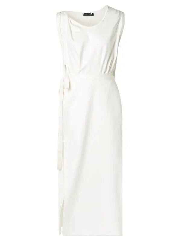 Proenza Schouler Sleeveless Wrap Dress With Pleats - White