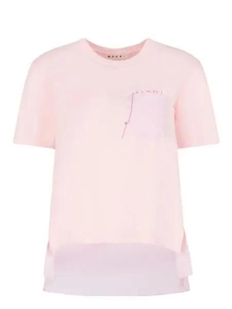 Marni Hand-stitched Logo T-shirt - Pink