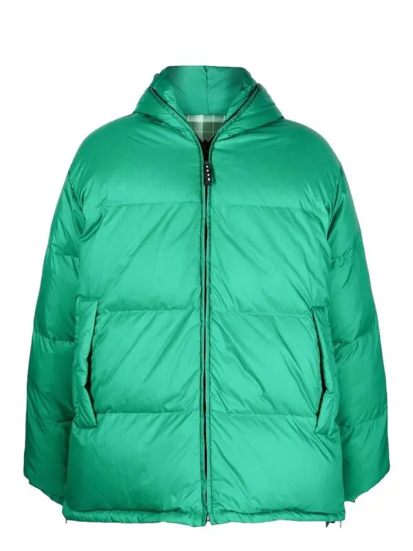 Marni Reversible Hooded Down Puffer Jacket - Green