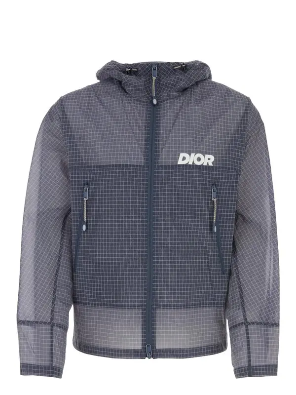 Dior Hooded Zip-up Jacket - Blue