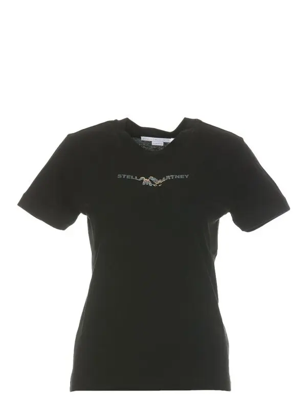 Stella McCartney Logo Printed Crewneck T-shirt - Black