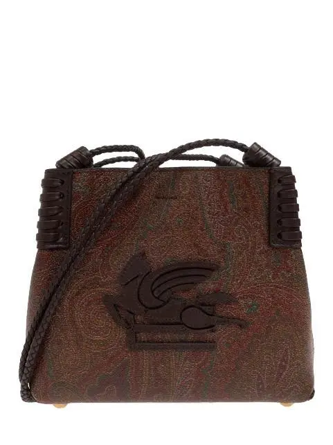 Etro Paisley Libra Small Top Handle Bag - Brown