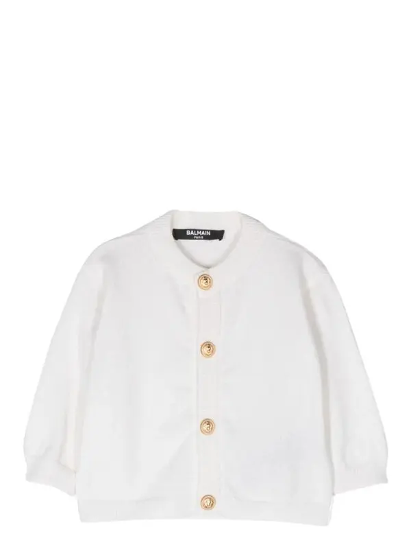 Balmain Buttoned Knitted Cardigan - White