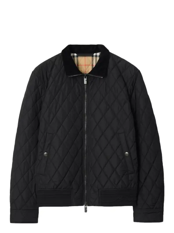 Burberry Quilted Zip-up Jacket - Black
