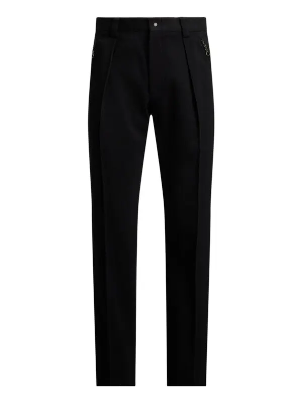 Ralph Lauren Pleated Flat-front Trousers - Black