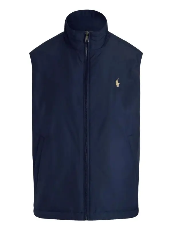 Polo Ralph Lauren Zip Up Vest With Embroidered Polo Pony - Navy