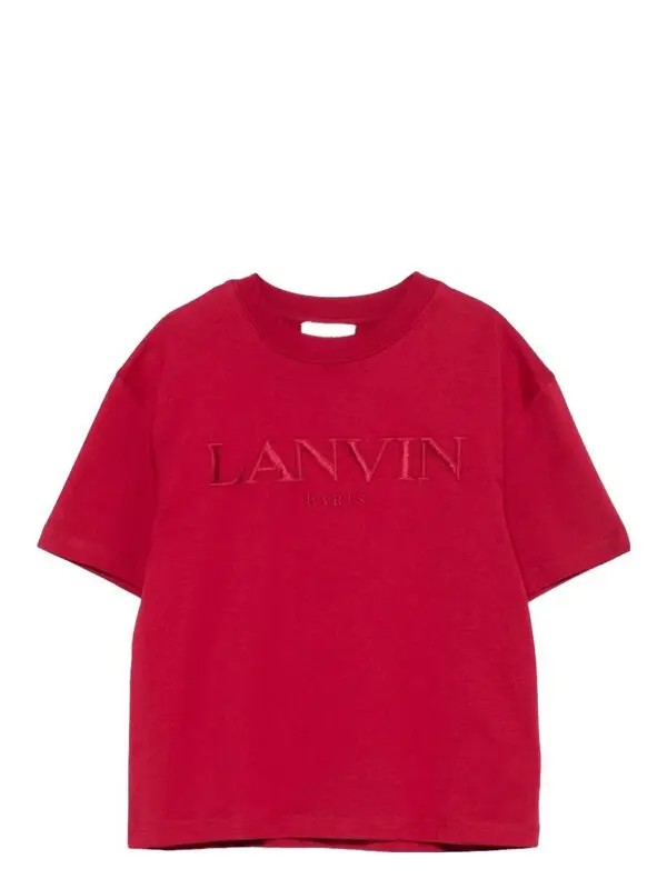 LANVIN Embroidered Logo T-shirt - Red