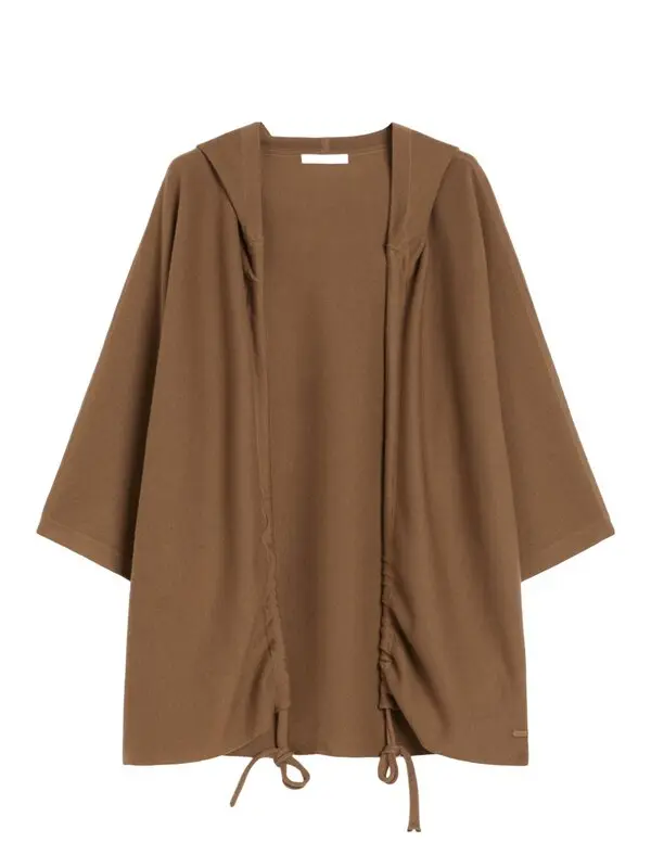 Max Mara Aster Hooded Kimono Sleeve Cardigan - Hazelnut Brown